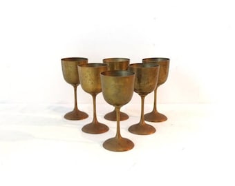 Brass goblets | Etsy