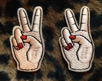 Peace sign patch | Etsy