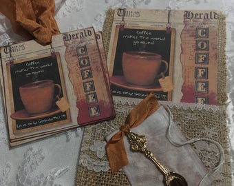 Burlap gift tags | Etsy