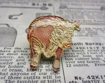 Bull lapel pin | Etsy