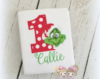 Grinch applique | Etsy