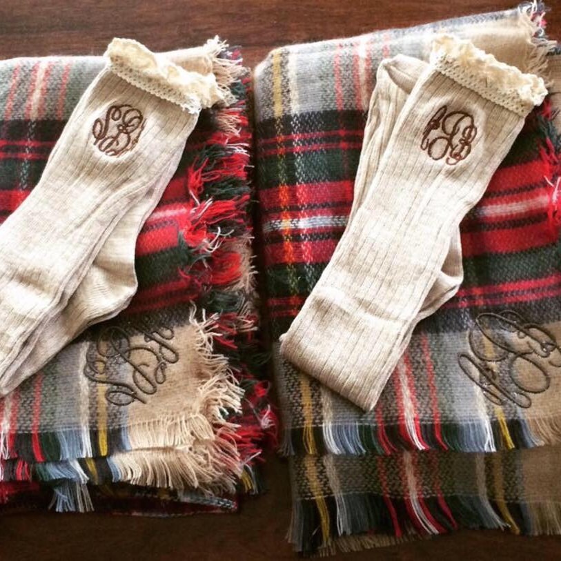 Custom Monogrammed and Embroidered Items by Wee3busybees on Etsy