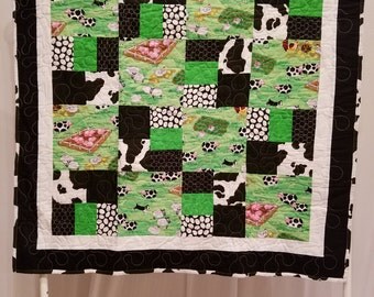 Farm animals quilt | Etsy