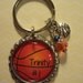 Personalized basketball key chain with charms by chaleybrooke