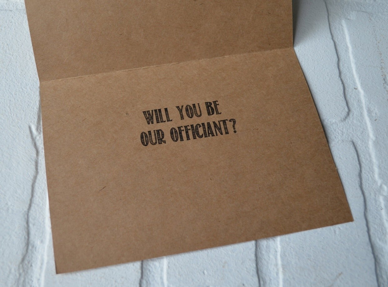 This and That Creations: Wedding Party Card ~ Clean up Nice Officiant card