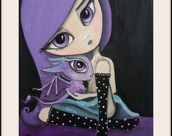 Purple dragon | Etsy