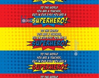 Teachers Are Superheroes Banner DB INSTANT DOWNLOAD