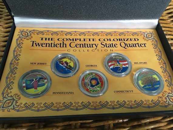 The complete colorized State Quarter coin collection American