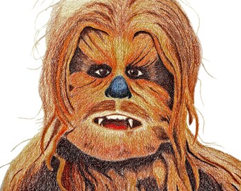 Wookie Lucha Chewbacca Wrestling 11x17 Print