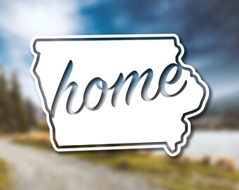 Iowa state decal | Etsy