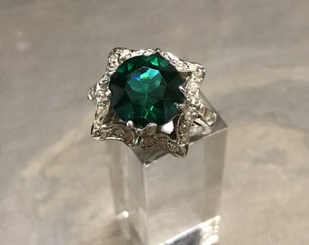 Chrome diopside ring | Etsy