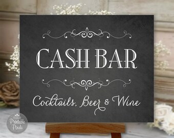 Cash bar sign | Etsy
