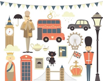 London clipart | Etsy