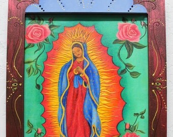 Virgin mary icon | Etsy