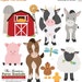 CHRISTMAS SALE Premium Farm Animals Clip Art & by AmandaIlkov