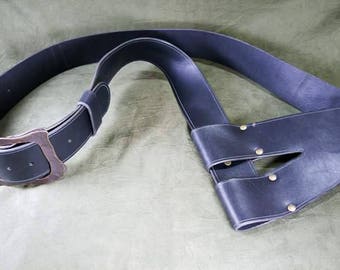 Child's Black Leather Pirate Sword Baldric / Bandolier