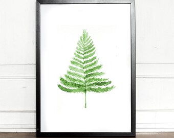 Watercolor fern | Etsy