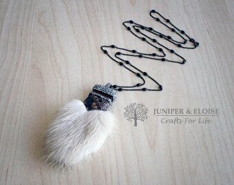 Fur necklace | Etsy