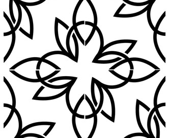 Ceramic tile stencil | Etsy