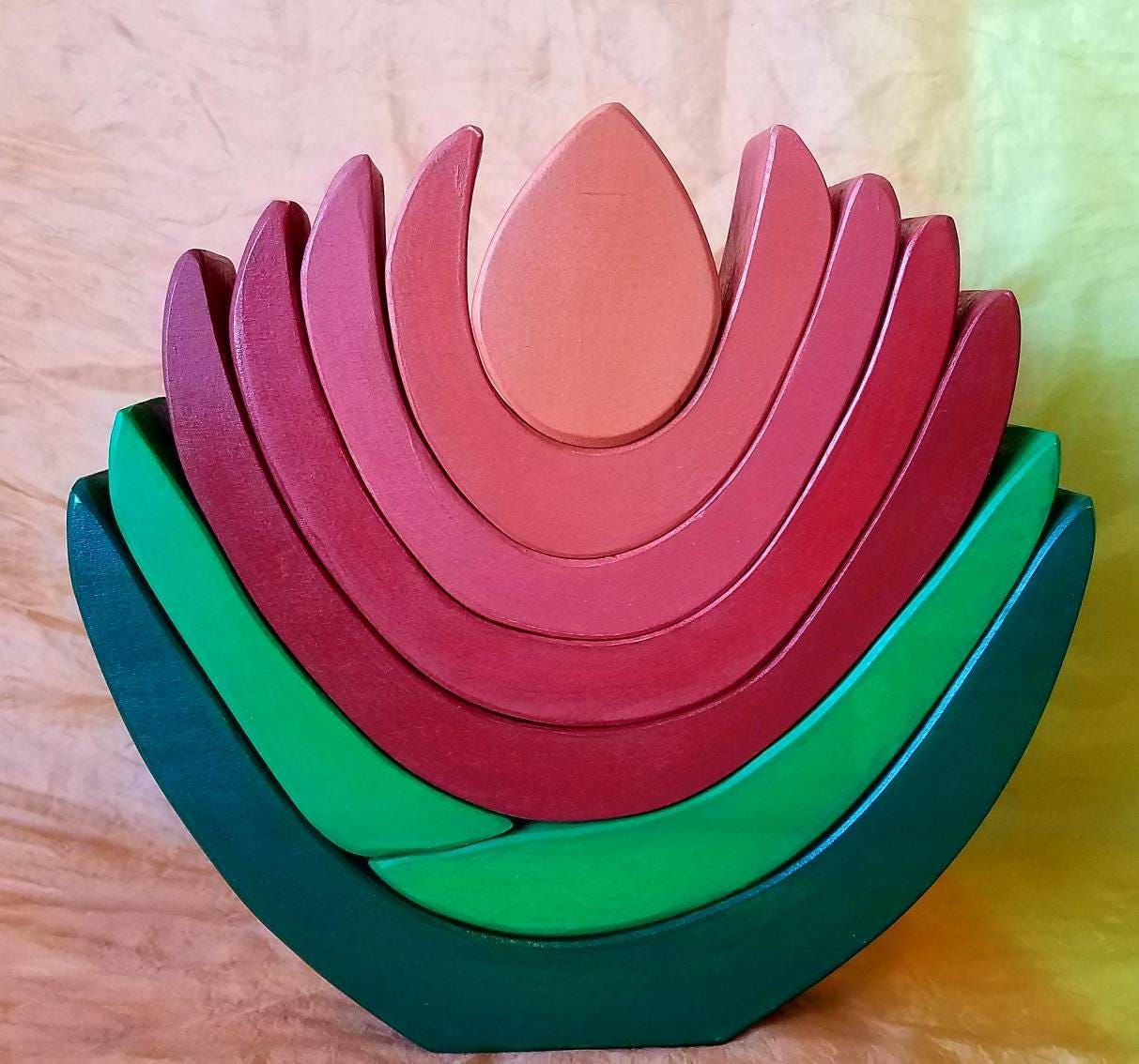 Flower stacker Rose stacker flower stacker puzzle wooden