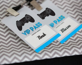 Video Game Party VIP Pass Printable Video Game VIP Pass by