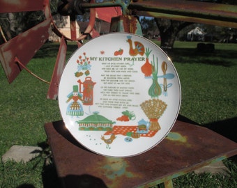 Kitchen prayer plate | Etsy