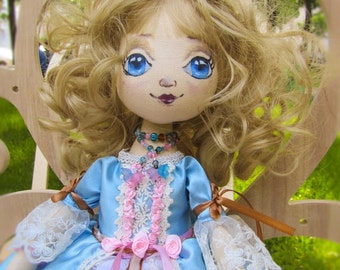 Christmas rag doll | Etsy