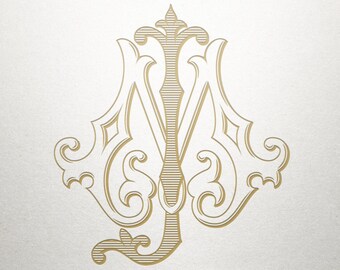 Interlocking Monogram Design KL LK Monogram Design