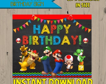 Super mario banner | Etsy