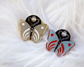 Silver butterfly pin | Etsy