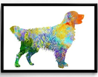 Colorful dog art | Etsy