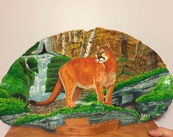 Mountain lion art | Etsy