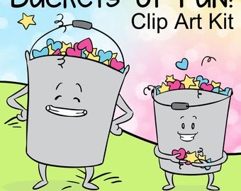 Bucket clipart | Etsy