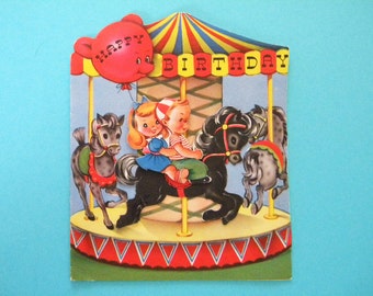 Merry go round cards | Etsy