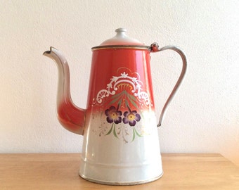 Enamel coffee pot | Etsy
