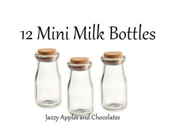 Mini milk bottles | Etsy