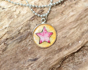 Dainty Necklace Unique Gift for Girls Star Jewelry Resin