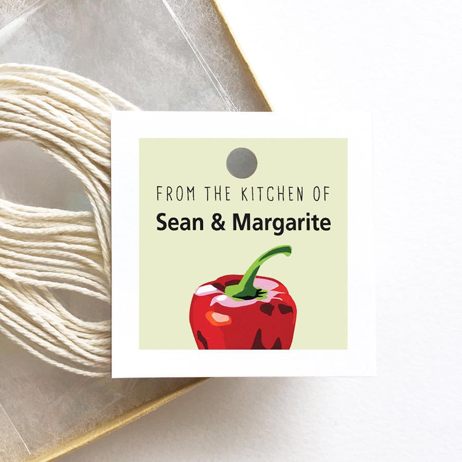 Personalized Kitchen Tags, Food Labels, 20 Cooking or Canning Tags ...