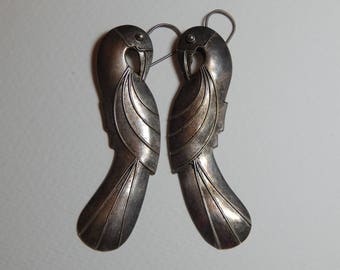 Peacock earrings | Etsy