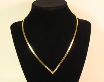 V shape necklace | Etsy