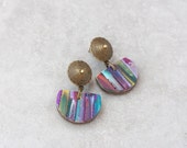 Modern polymer clay jewelry by EvaAndreDesign on Etsy
