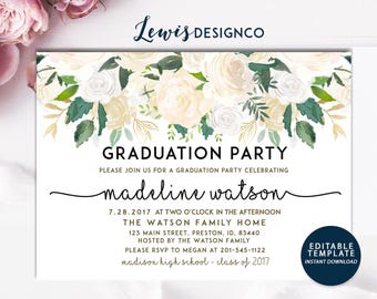Graduation Party Invitation High School Graduation Invite