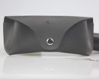 Personalized Leather Glasses Case Eyeglass Case Leather