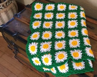 Daisy afghan | Etsy