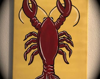 Crawfish painting | Etsy