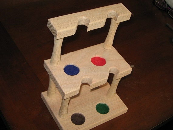 Solid Oak Pipe Display Stand