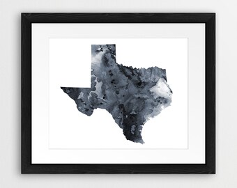 Texas watercolor | Etsy