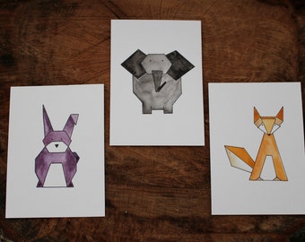 Geometric rabbit | Etsy