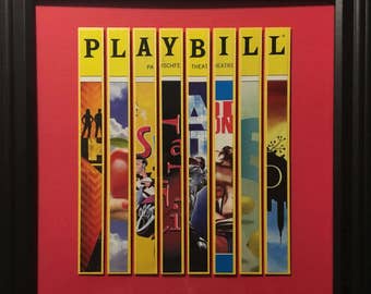 Custom Broadway Playbill Framed Art Collage Personalize It
