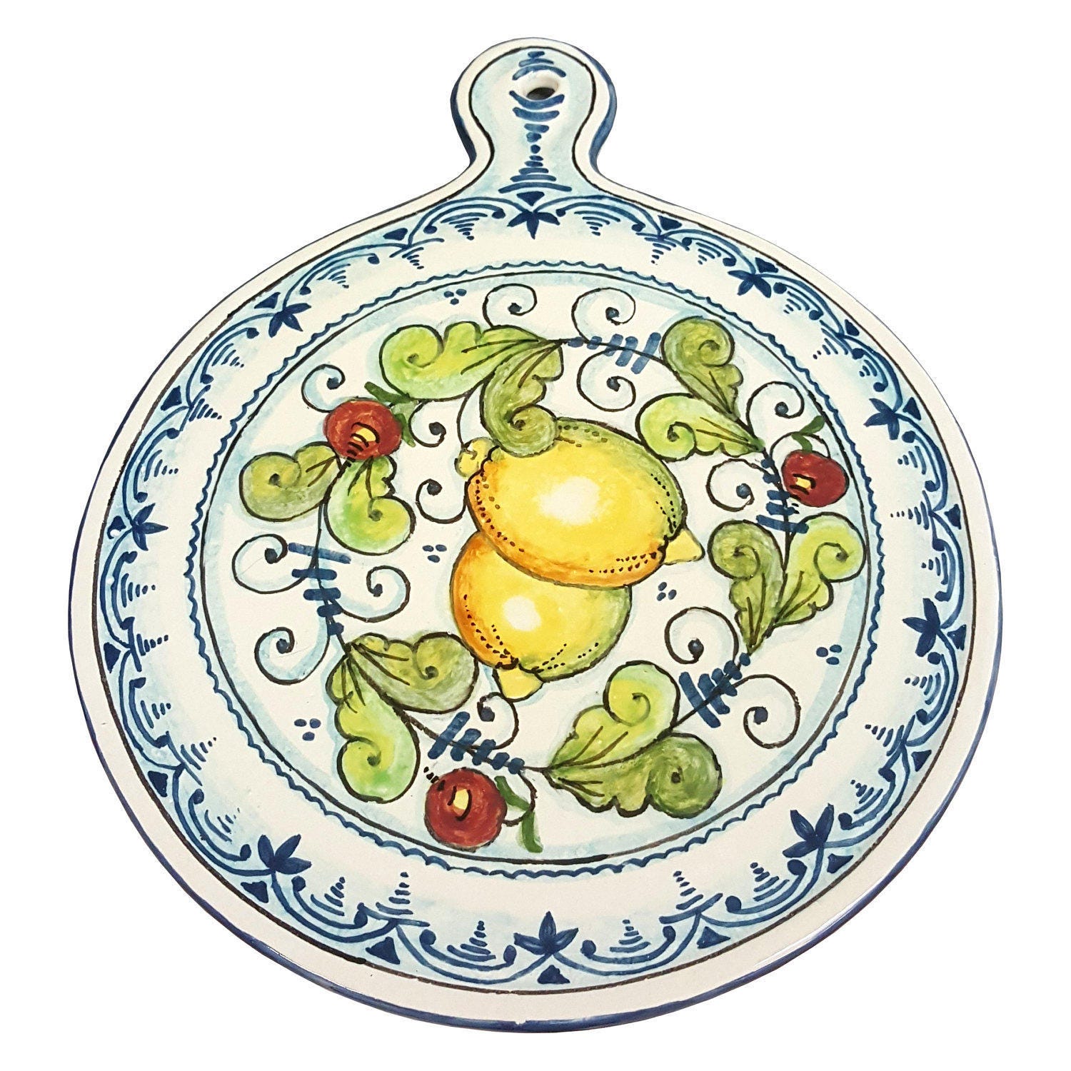 Italian Ceramic Art Utensil Kitchenware Tile Trivet Pottery